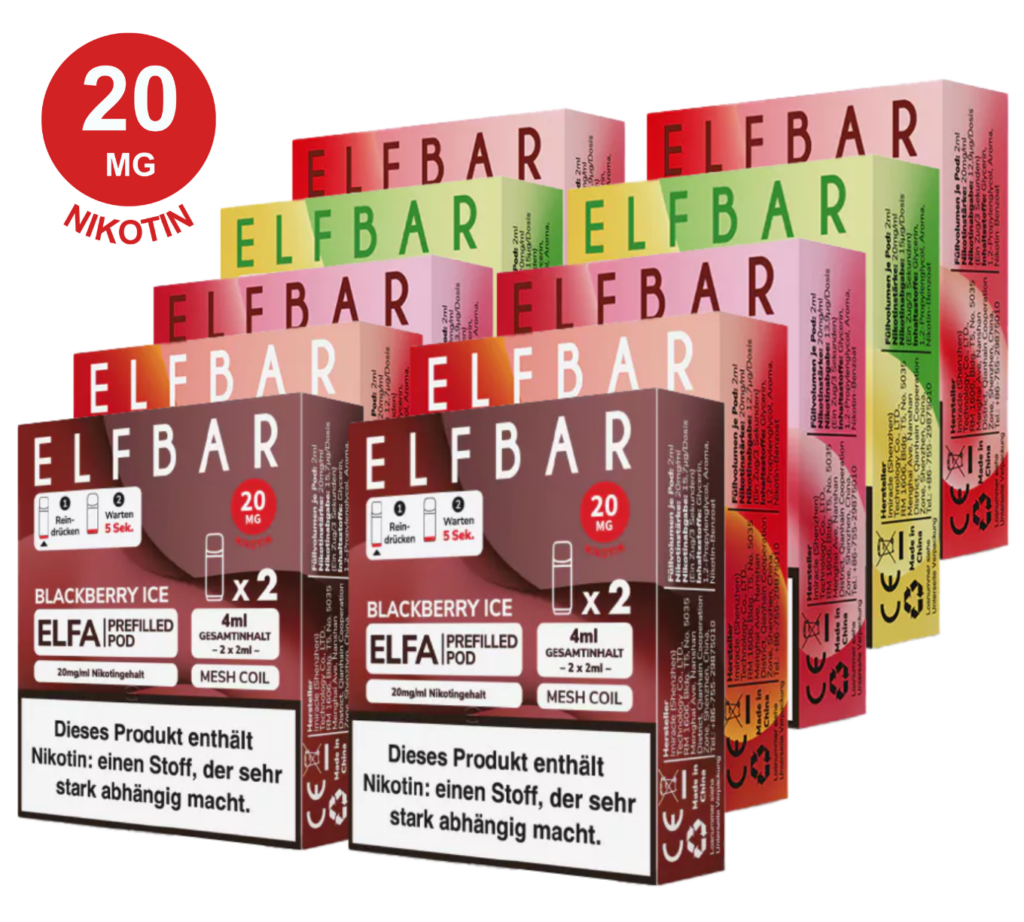 ELFBAR ELFA Pods - 10er Mix-Bundle (neue Sorten)| 20mg Nikotin