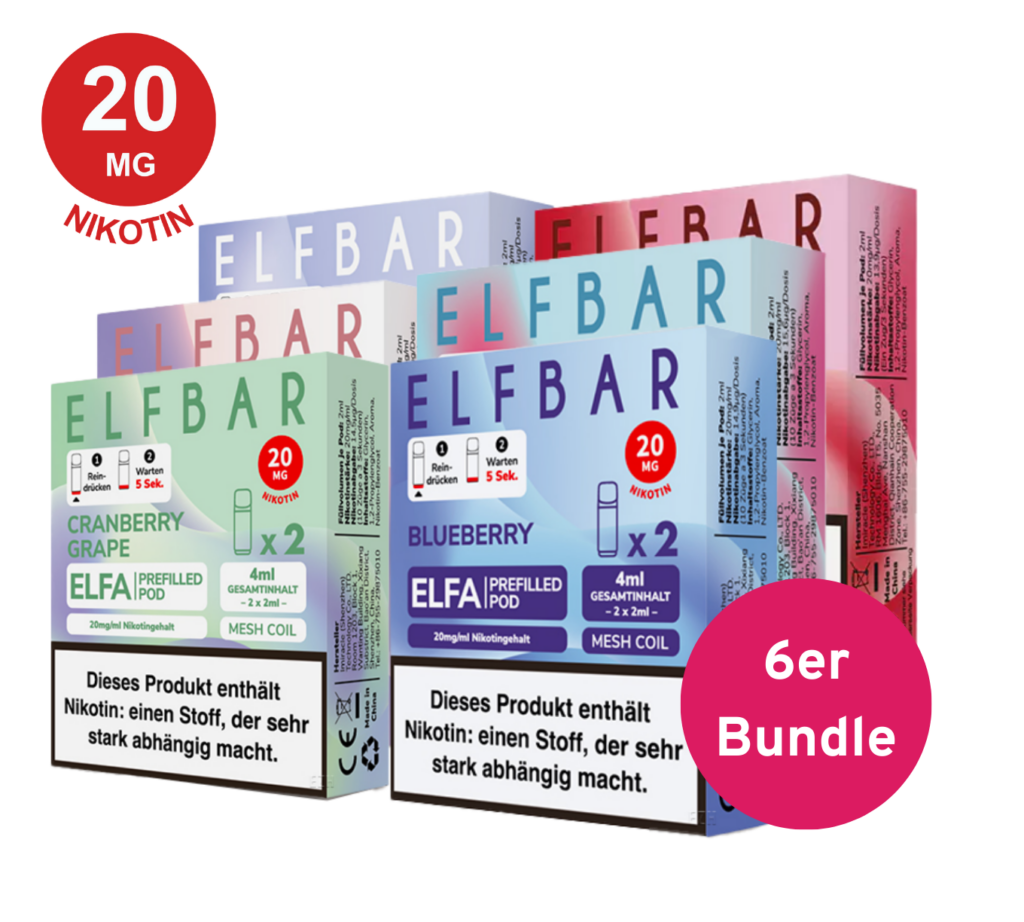 ELFBAR 600, ELFA & ELFLIQ - Dein Shop für E-Zigaretten, Pods & Liquids