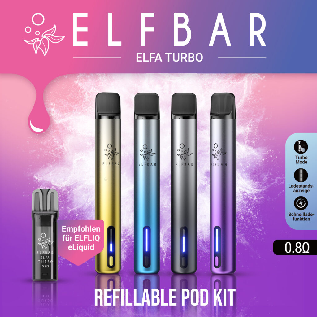 ELFBAR ELFA Turbo Basisgerät - 5 Farben verfügbar