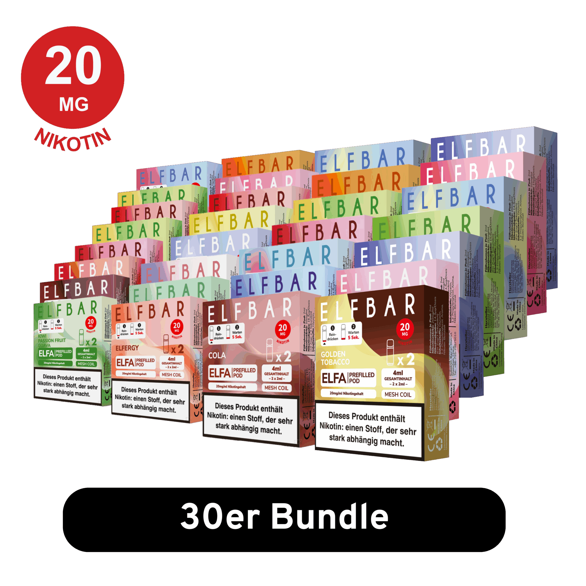 ELFBAR ELFA Pods - 30er Mix-Bundle | 20mg Nikotin